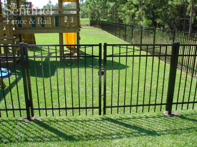 Double Swing Braced Aluminum Gates | Sentinel Fence and Rail